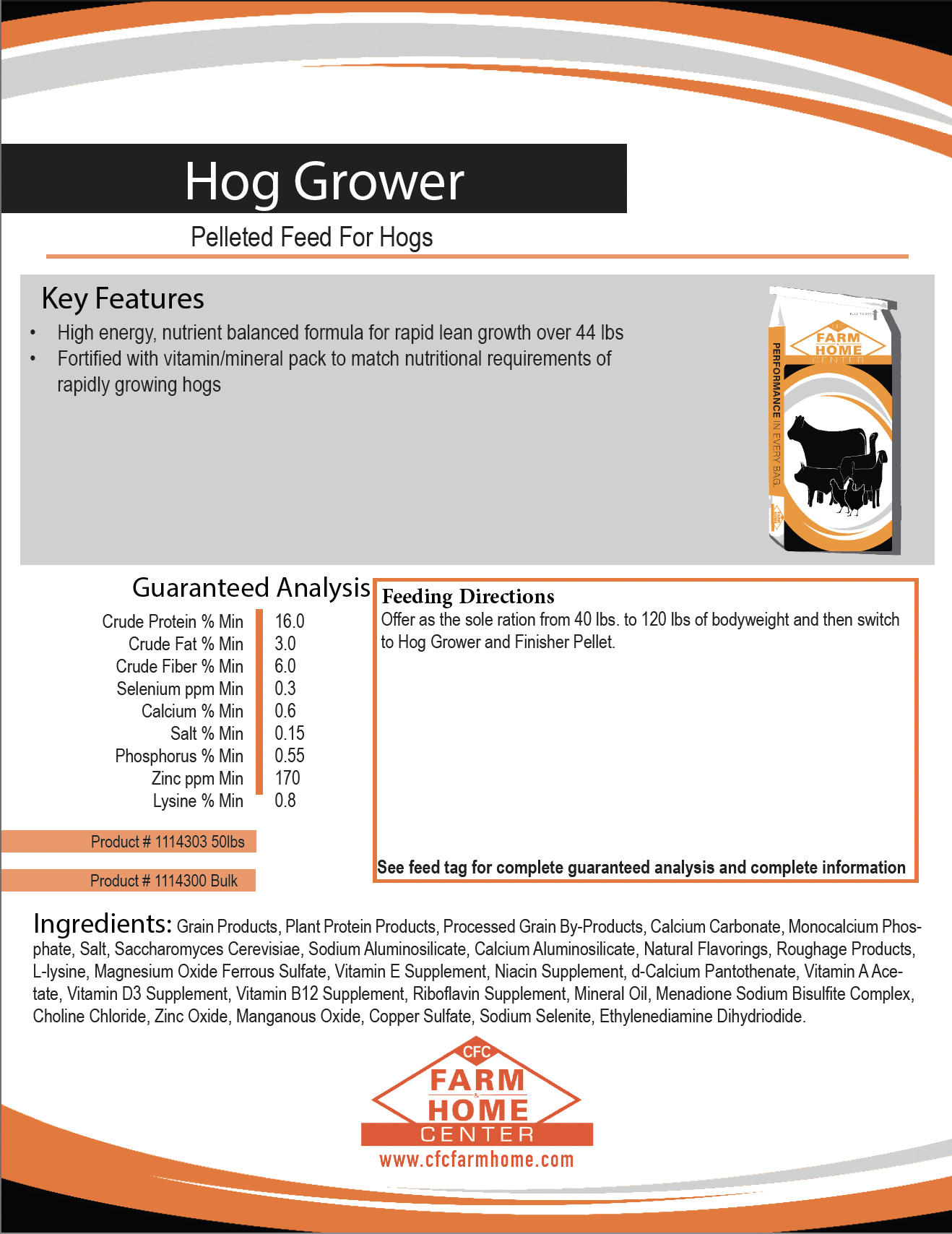 Swine - Hog Grower - CFC Farm & Home